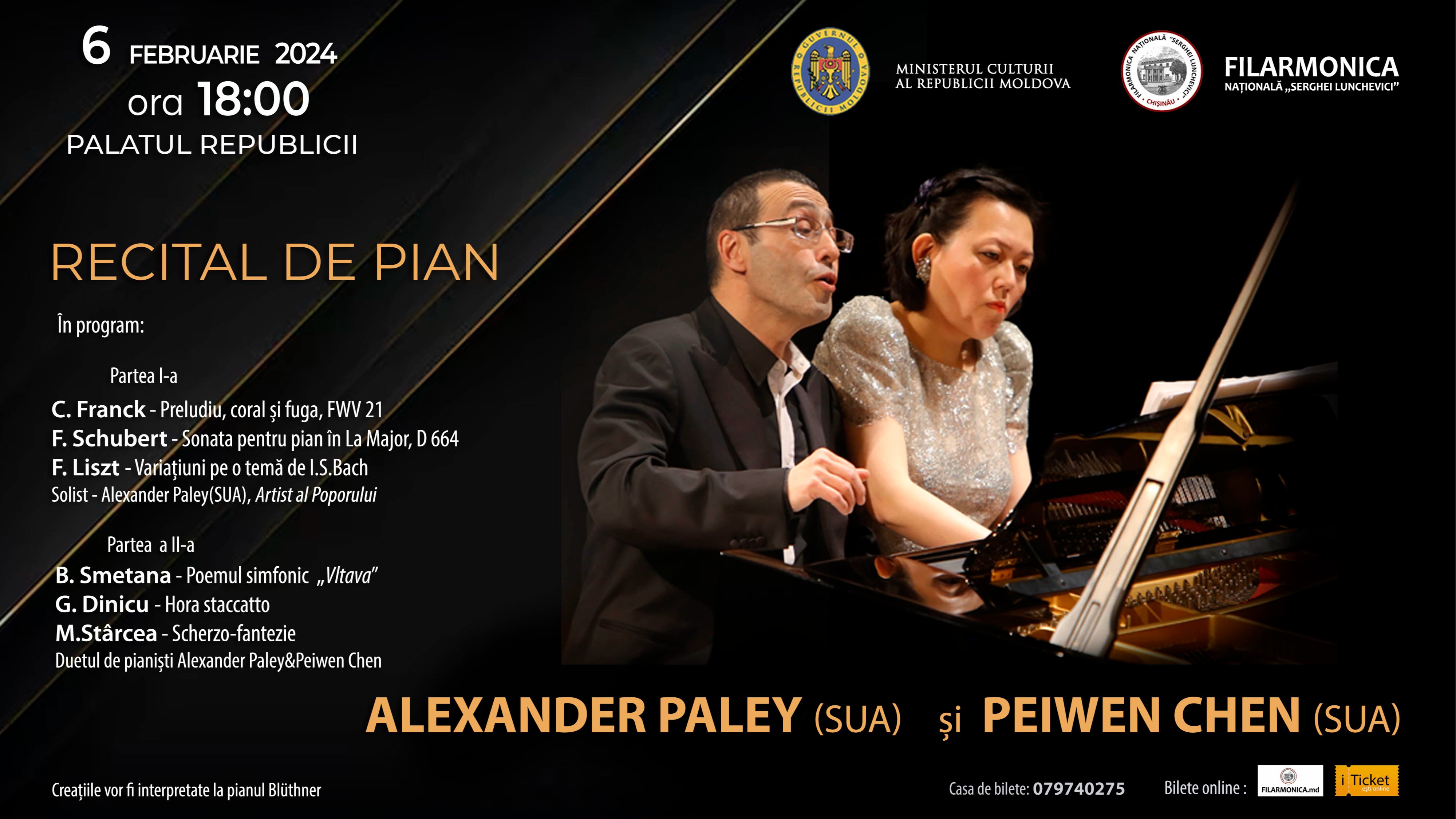 Recital de pian cu Alexander Paley și Peiwen Chen - iTicket