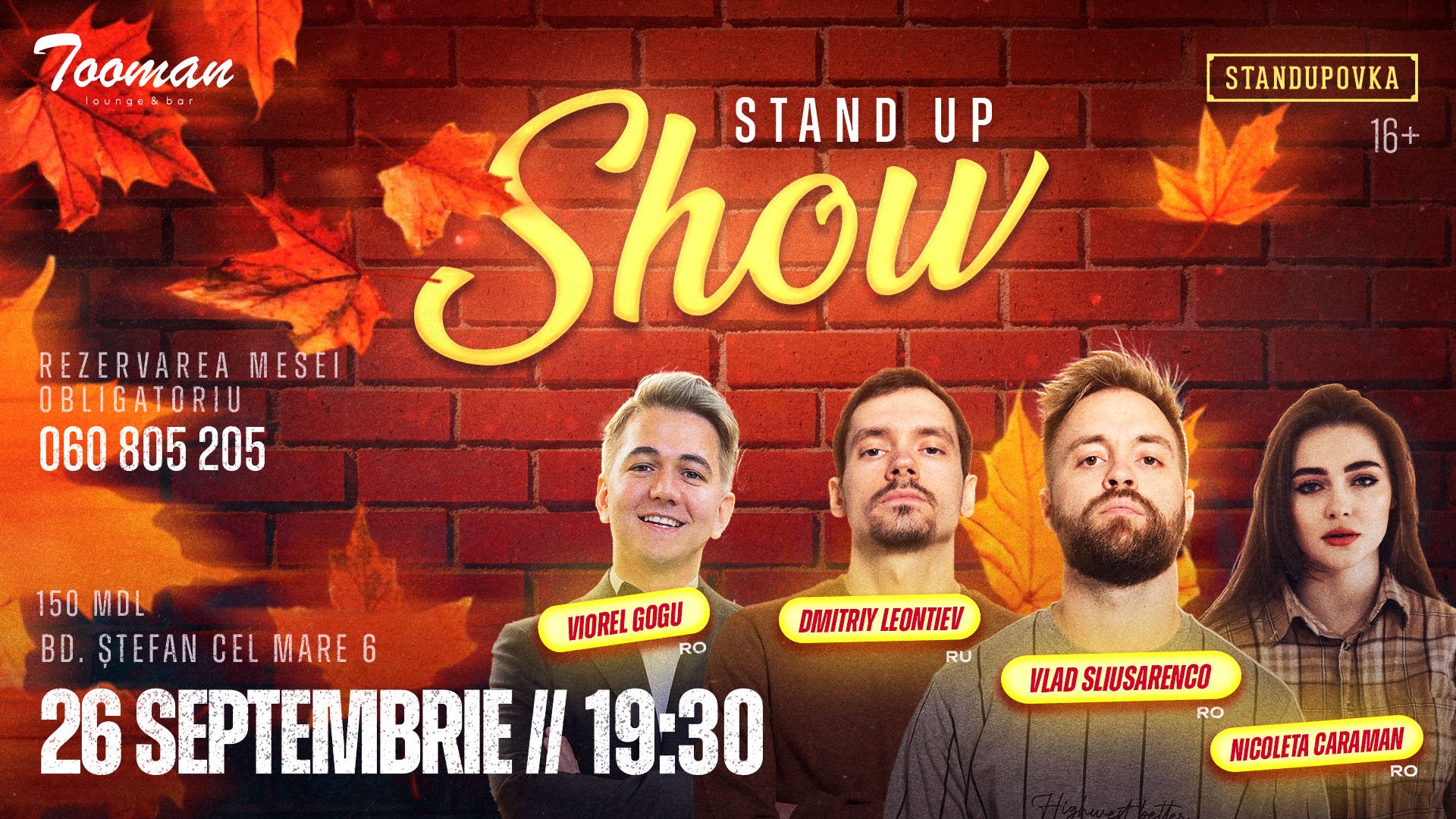 Stand UP Show 26 Septembrie - iTicket